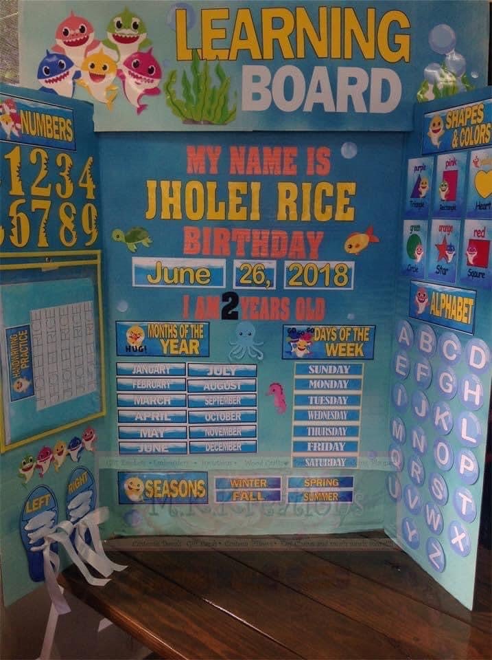 Baby Shark Learning board | Kreations by MK