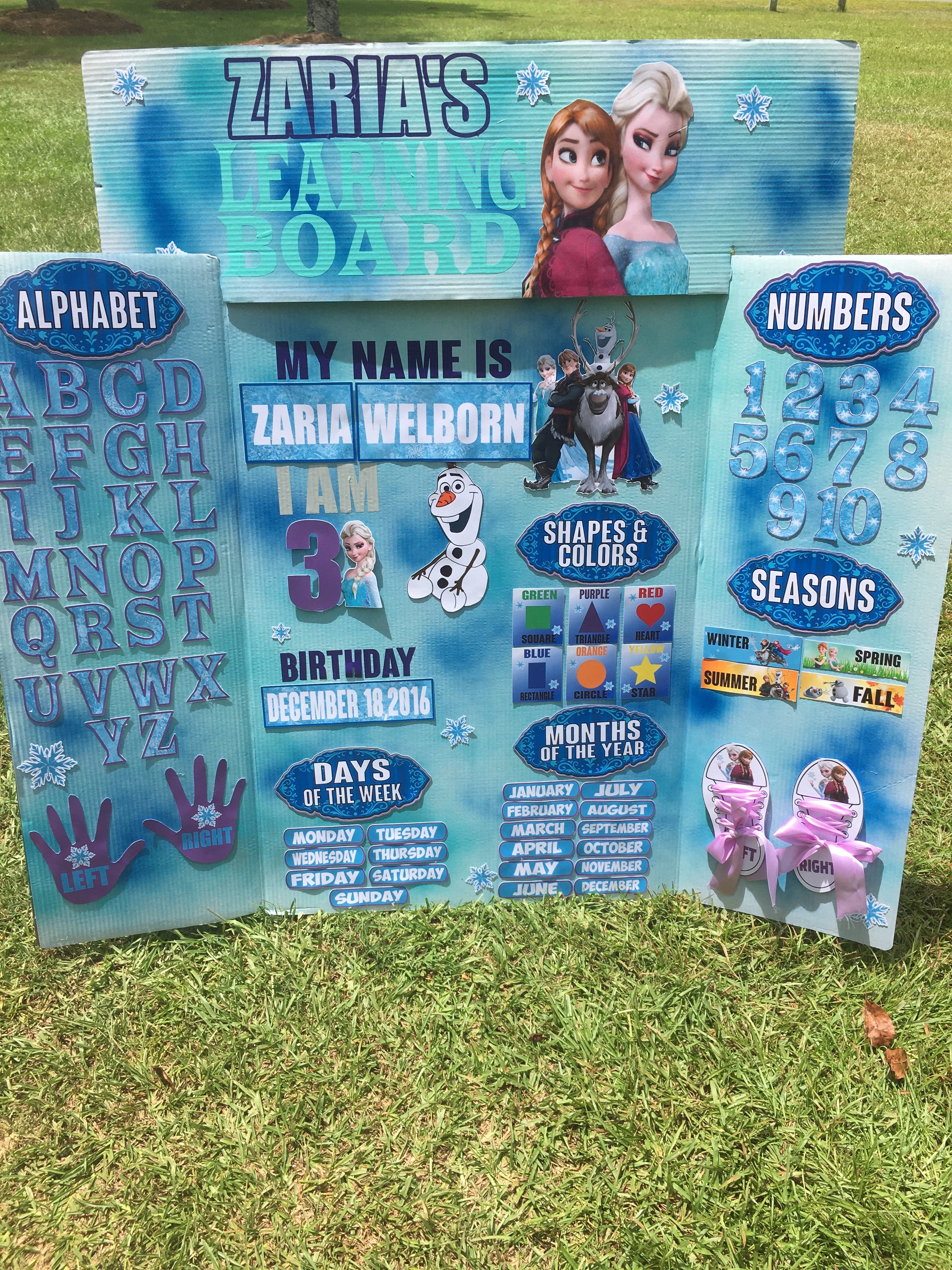 Frozen Learning Board | Kreations by MK