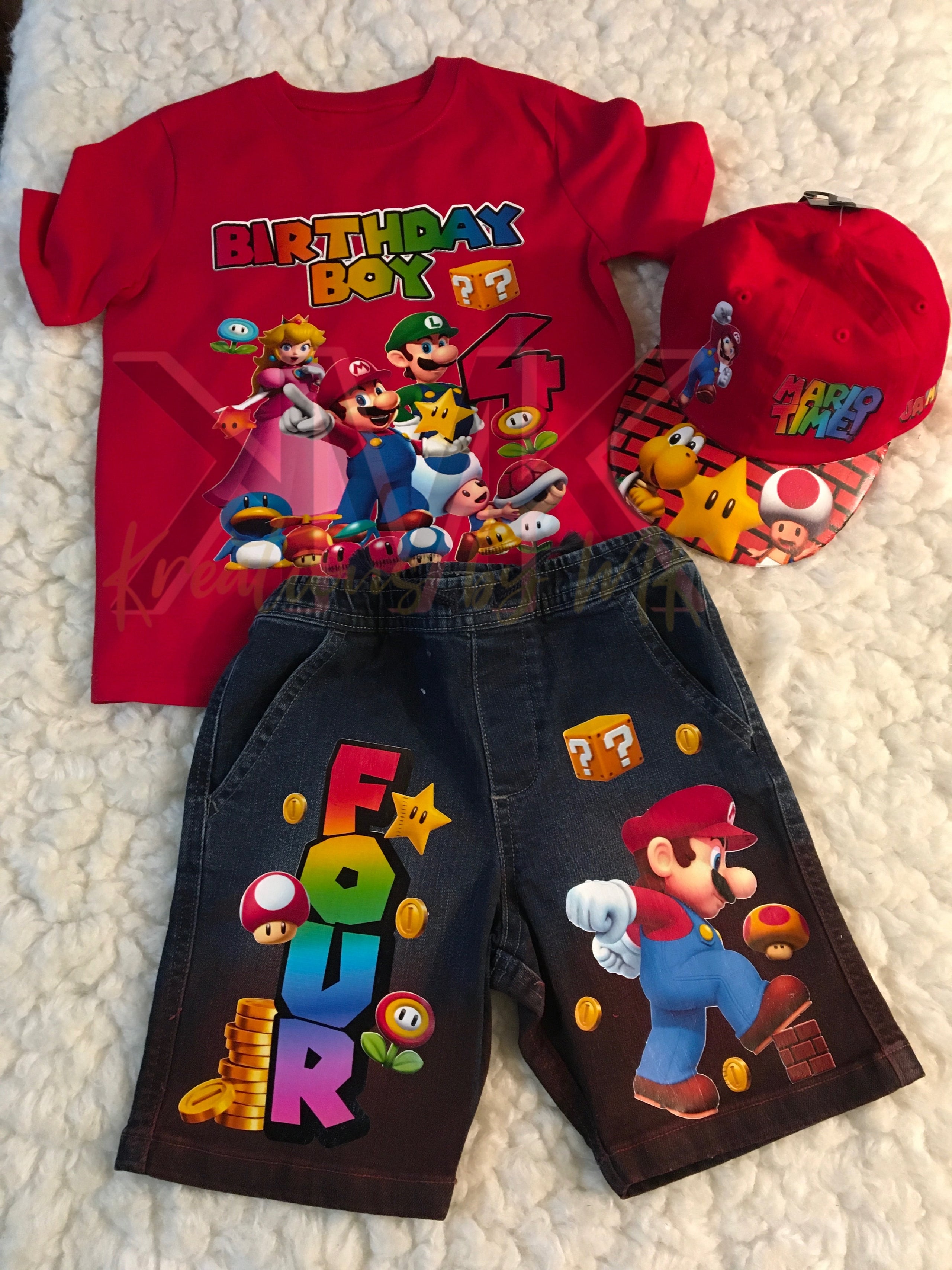 Super Mario Denim Set | Kreations by MK