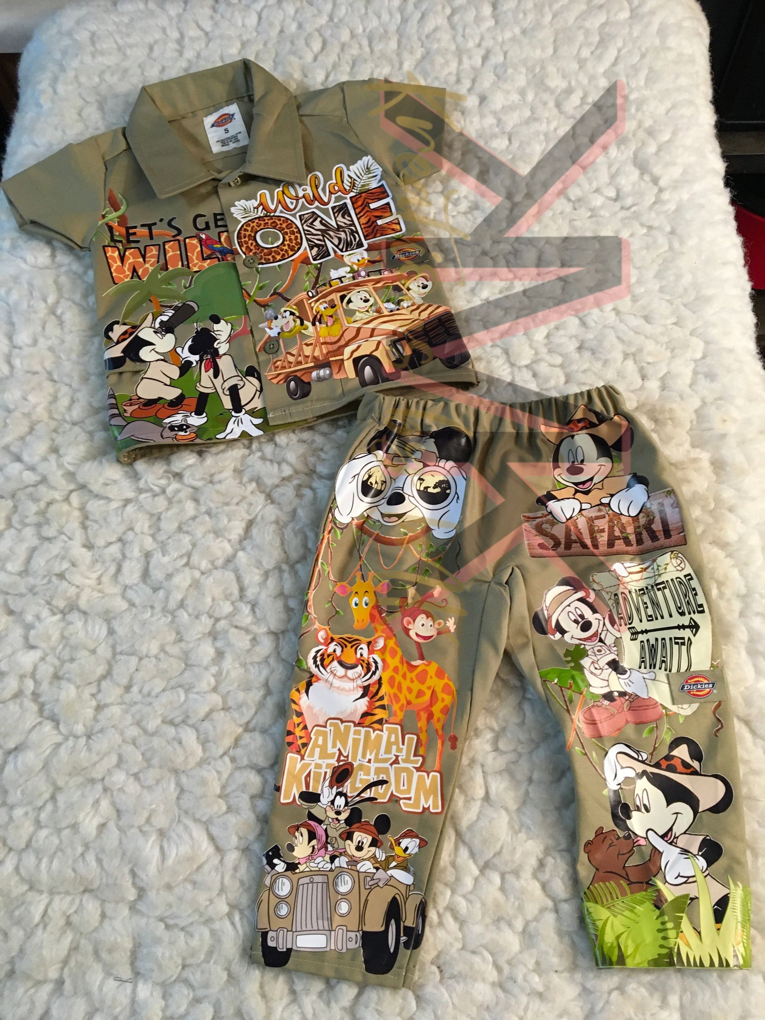 Safari Mickey 2pc Dickie Set | Kreations by MK