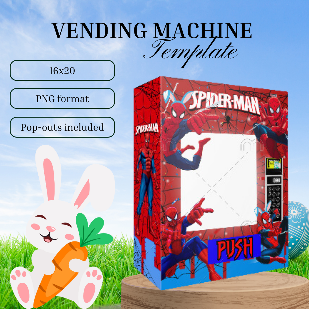 Spiderman Vending Machine Template | Kreations by MK