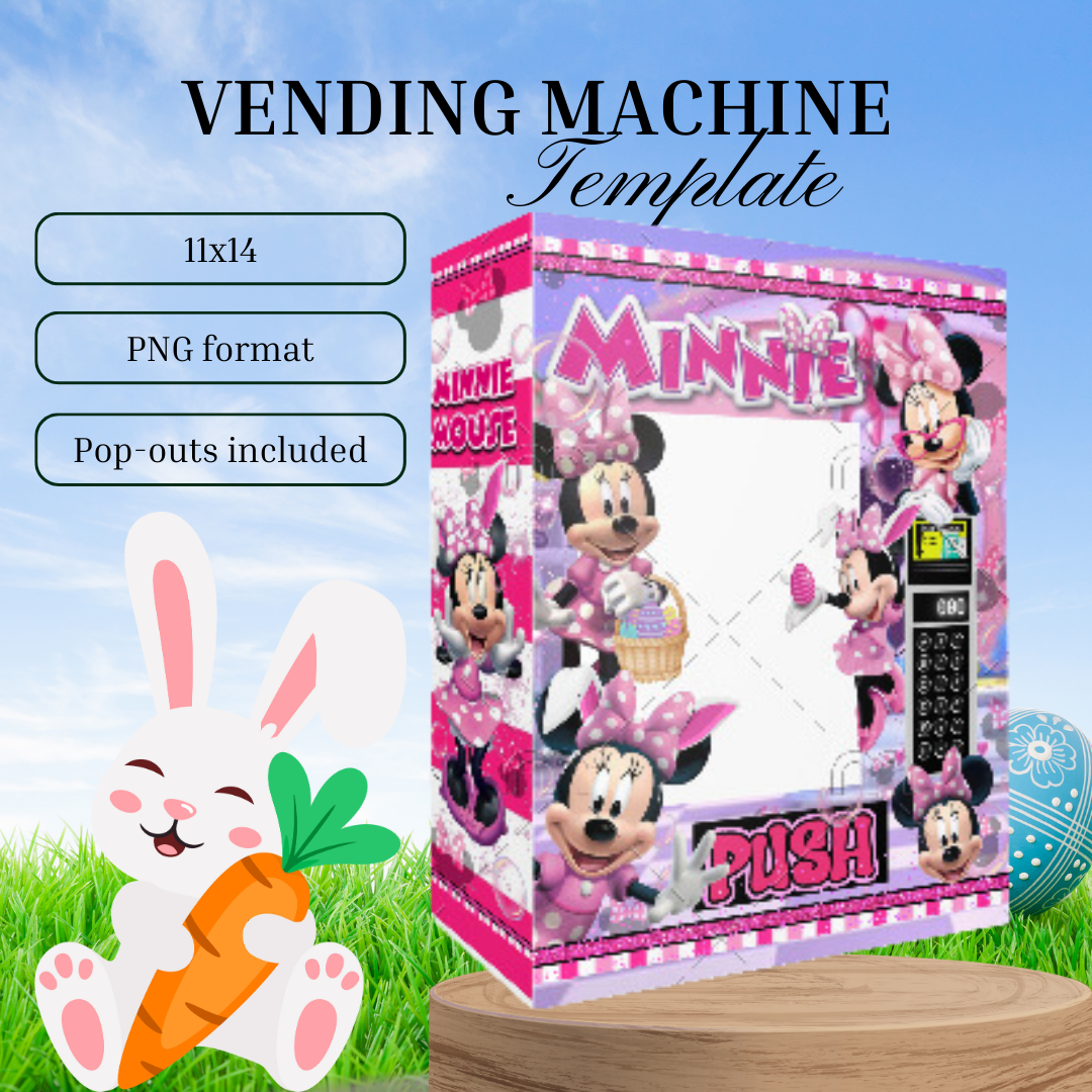 Easter Minnie Vending Machine Template | Kreations by MK